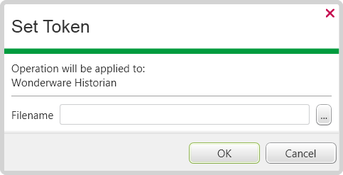 Wonderware Historian Driver Guide - Set Token (Using Wonderware Historian Driver-Specific Actions)